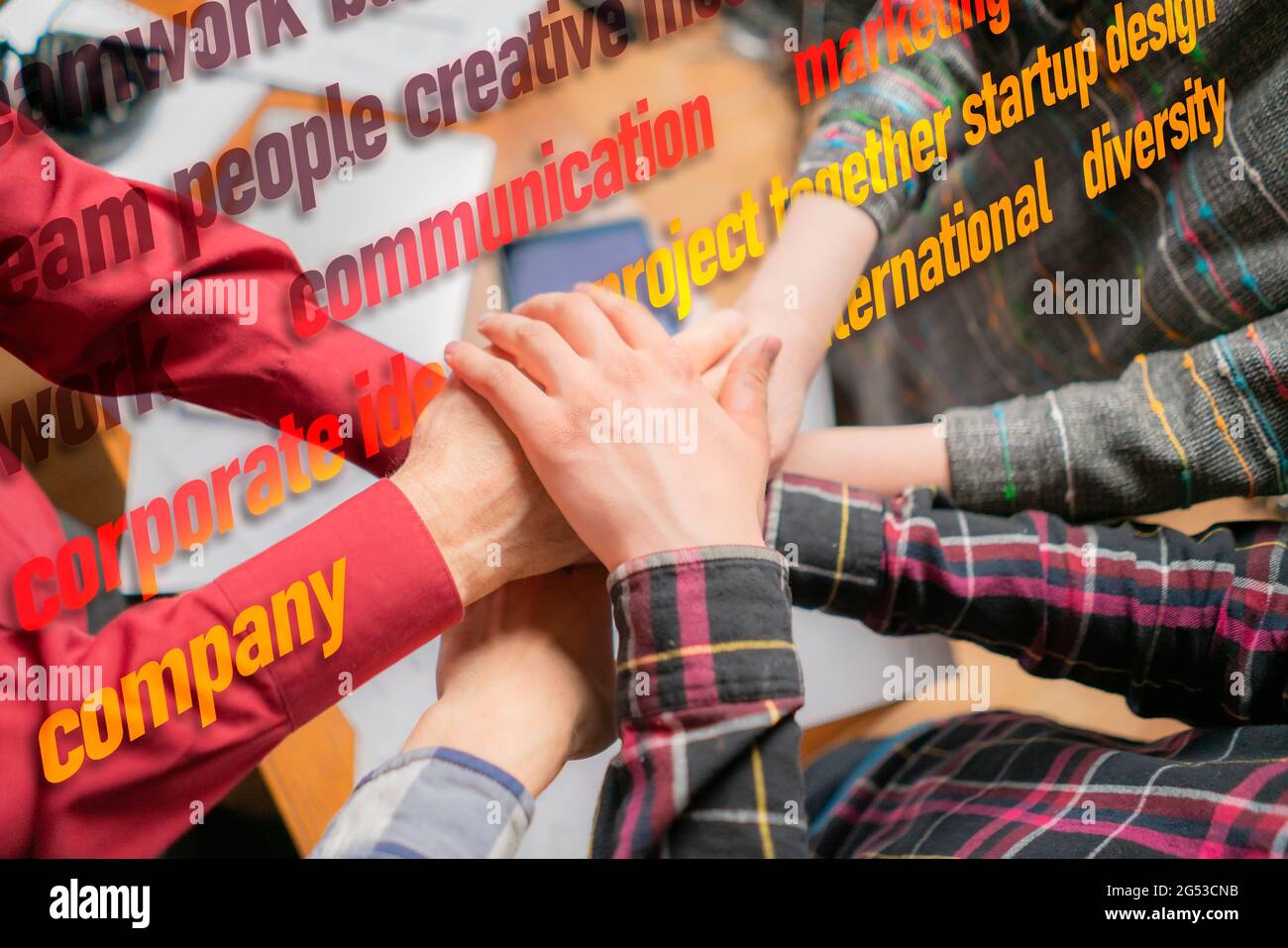the co-working and team work words tags keywords with the office people ...