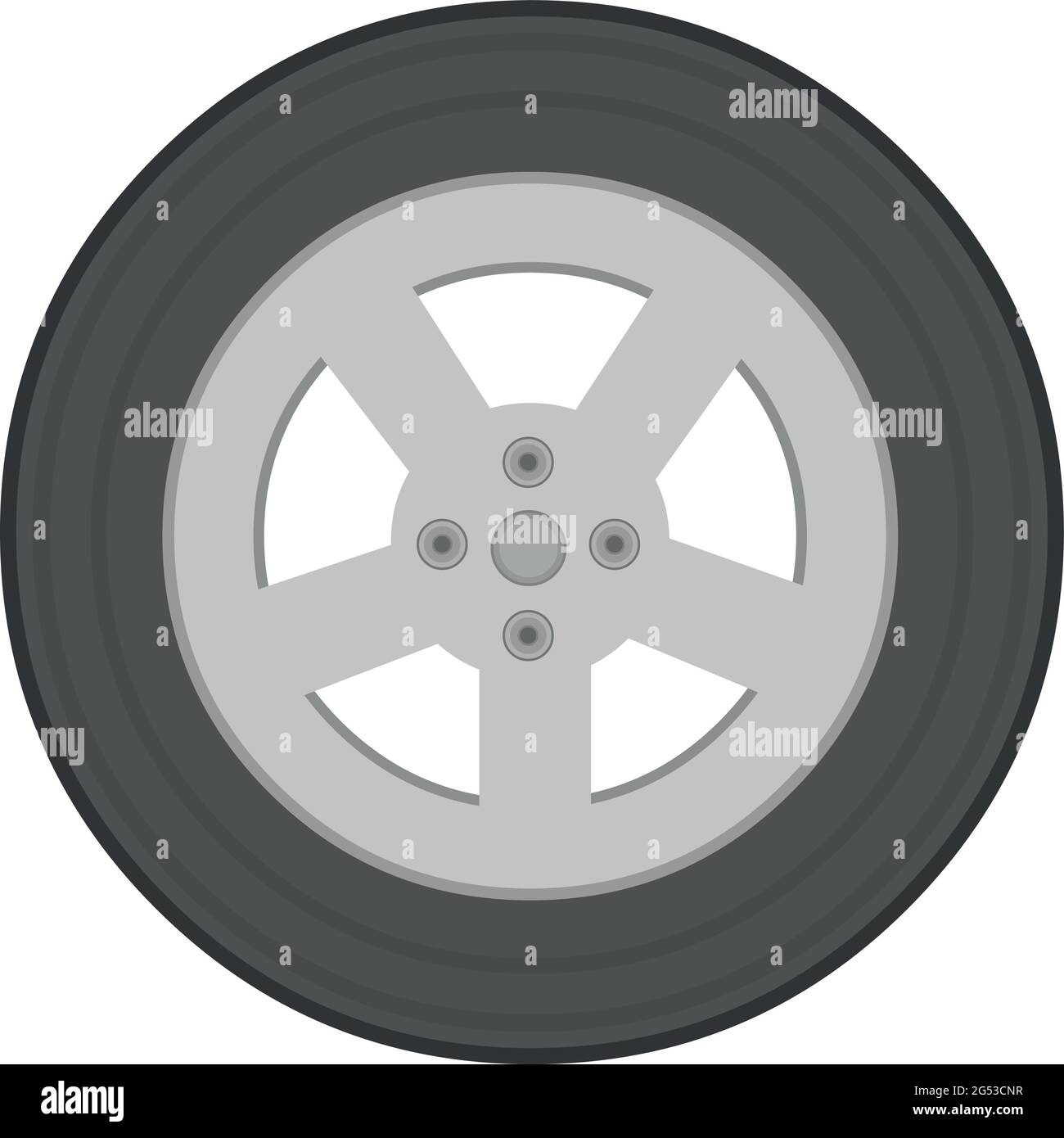 Vector emoticon illustration of a car wheel Stock Vector Image & Art ...