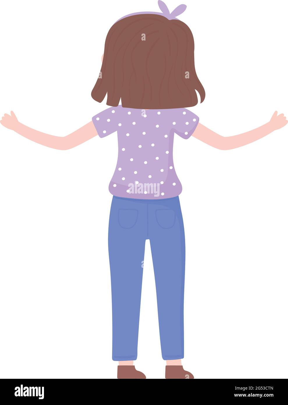 girl giving back hands up Stock Vector Image & Art - Alamy