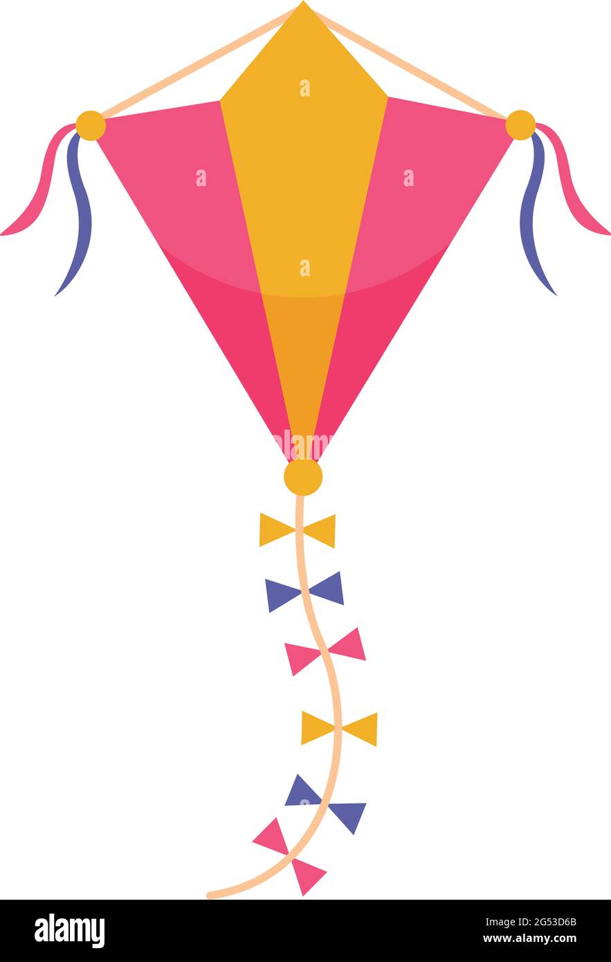 Yellow kite isolated on Cut Out Stock Images & Pictures - Alamy