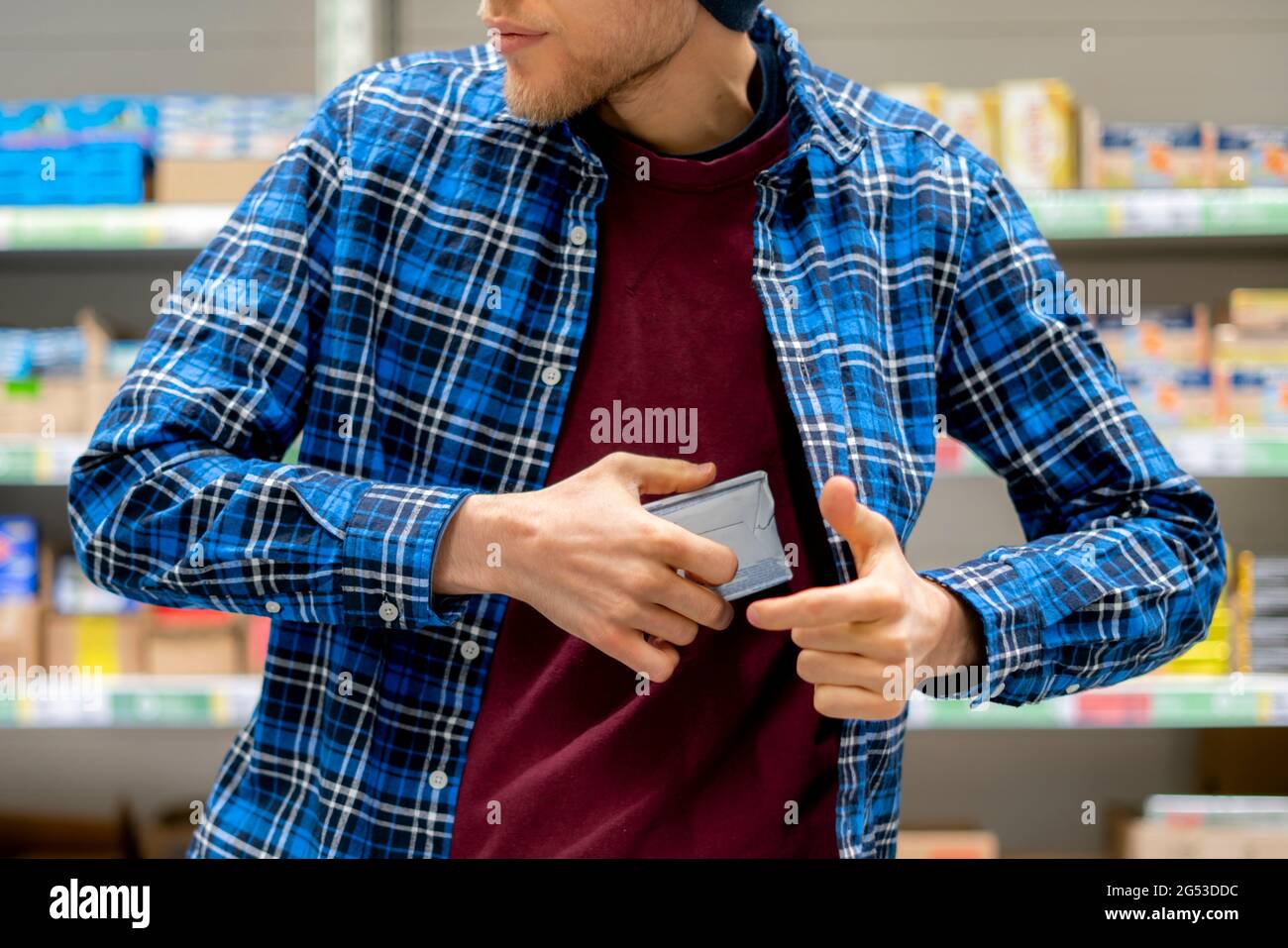 Shoplifting food hi-res stock photography and images - Alamy