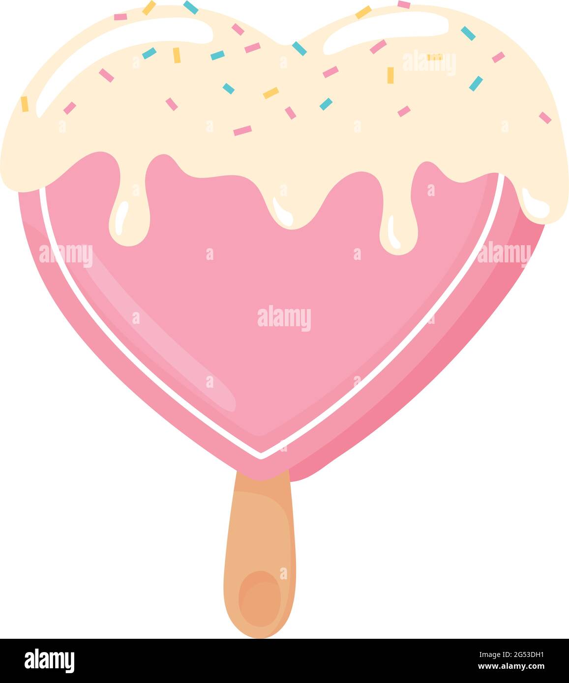 ice cream shaped heart Stock Vector Image & Art - Alamy