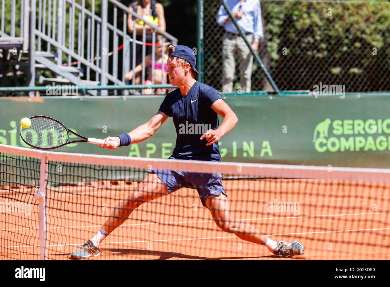 Milan, Italy. 25th June, 2021. The Danish tennis player Holger Rune ...
