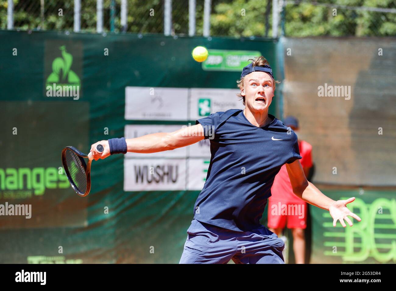 Milan, Italy. 25th June, 2021. The Danish tennis player Holger Rune ...