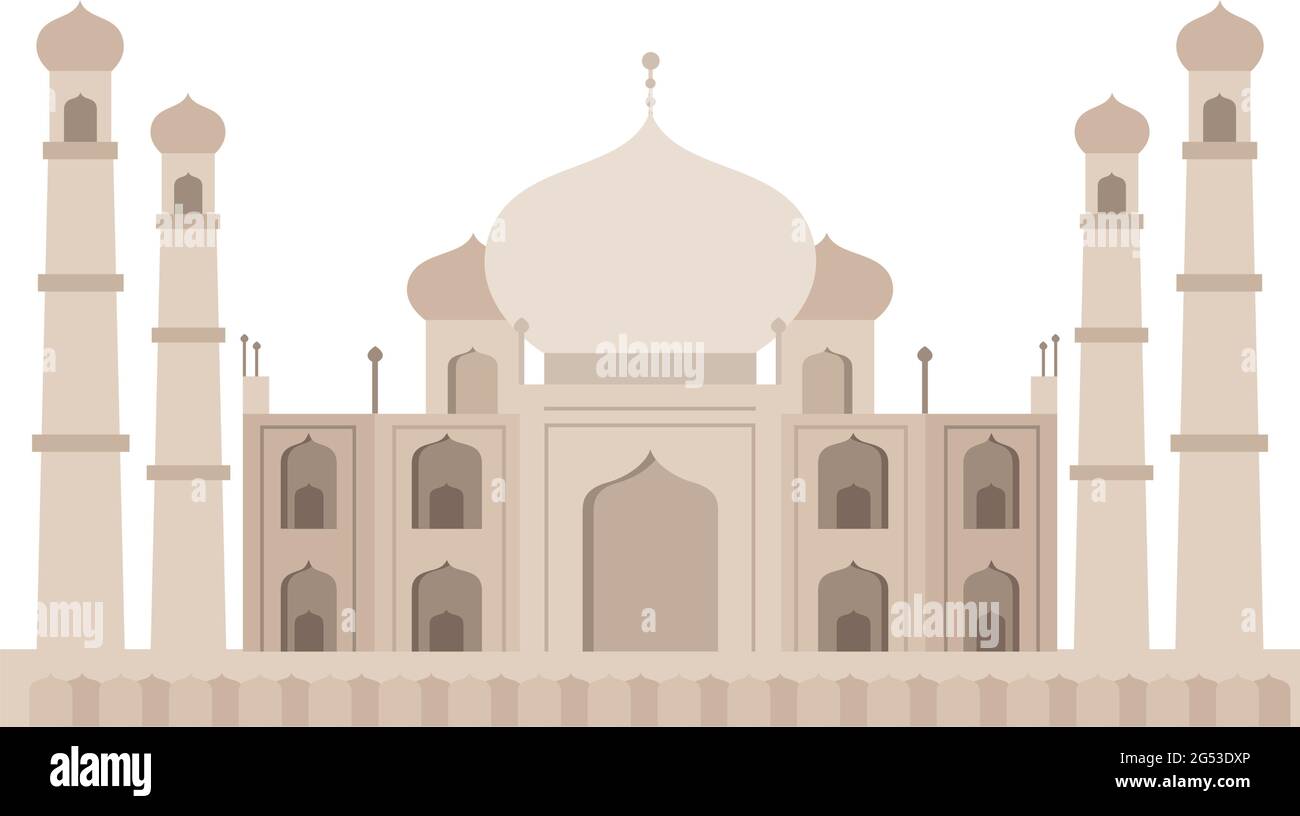 Indian Taj Mahal on white background Stock Vector Image & Art - Alamy