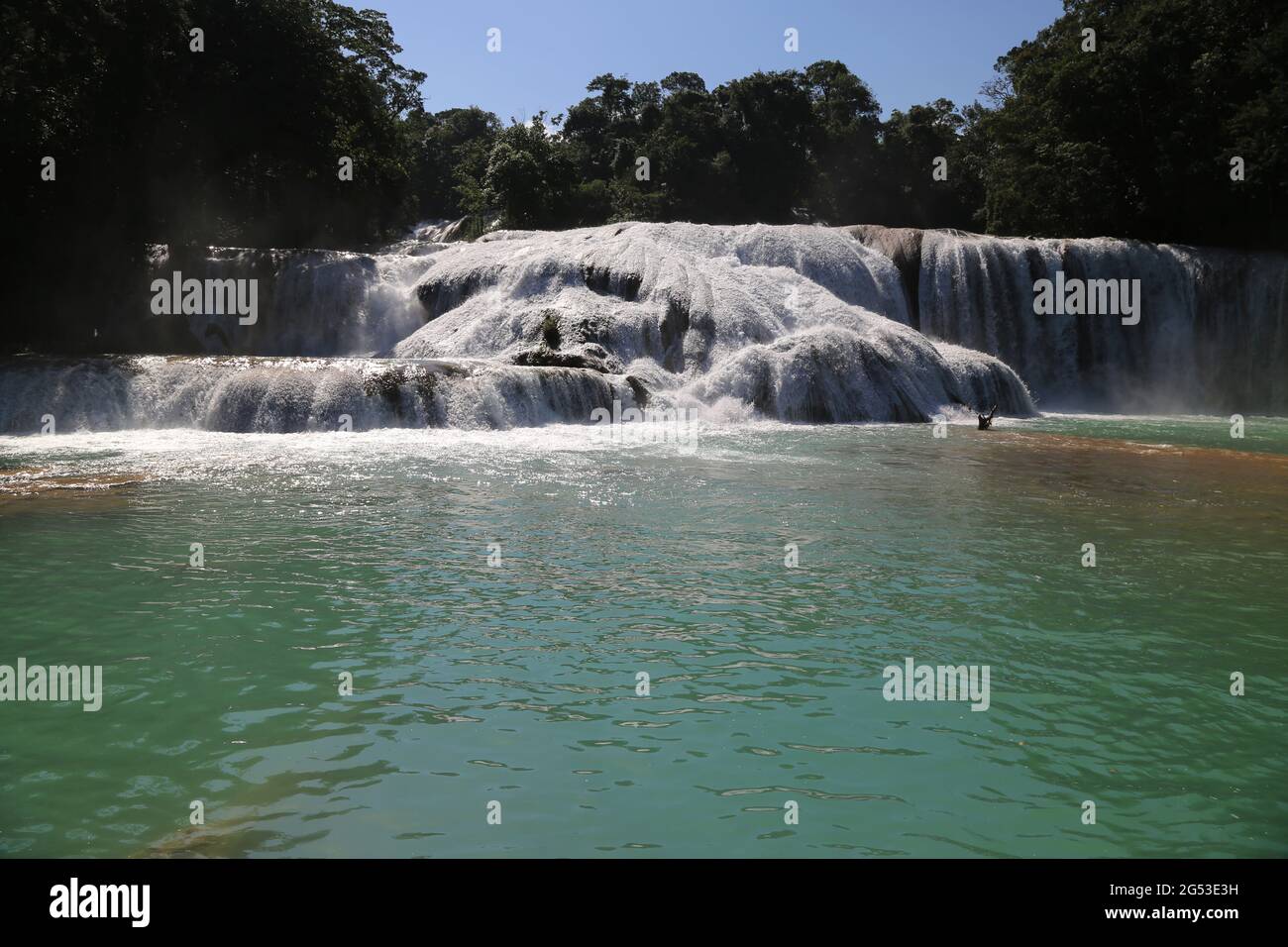 Waterfalls in Agua Azul National Park, Mexico Stock Photo - Alamy