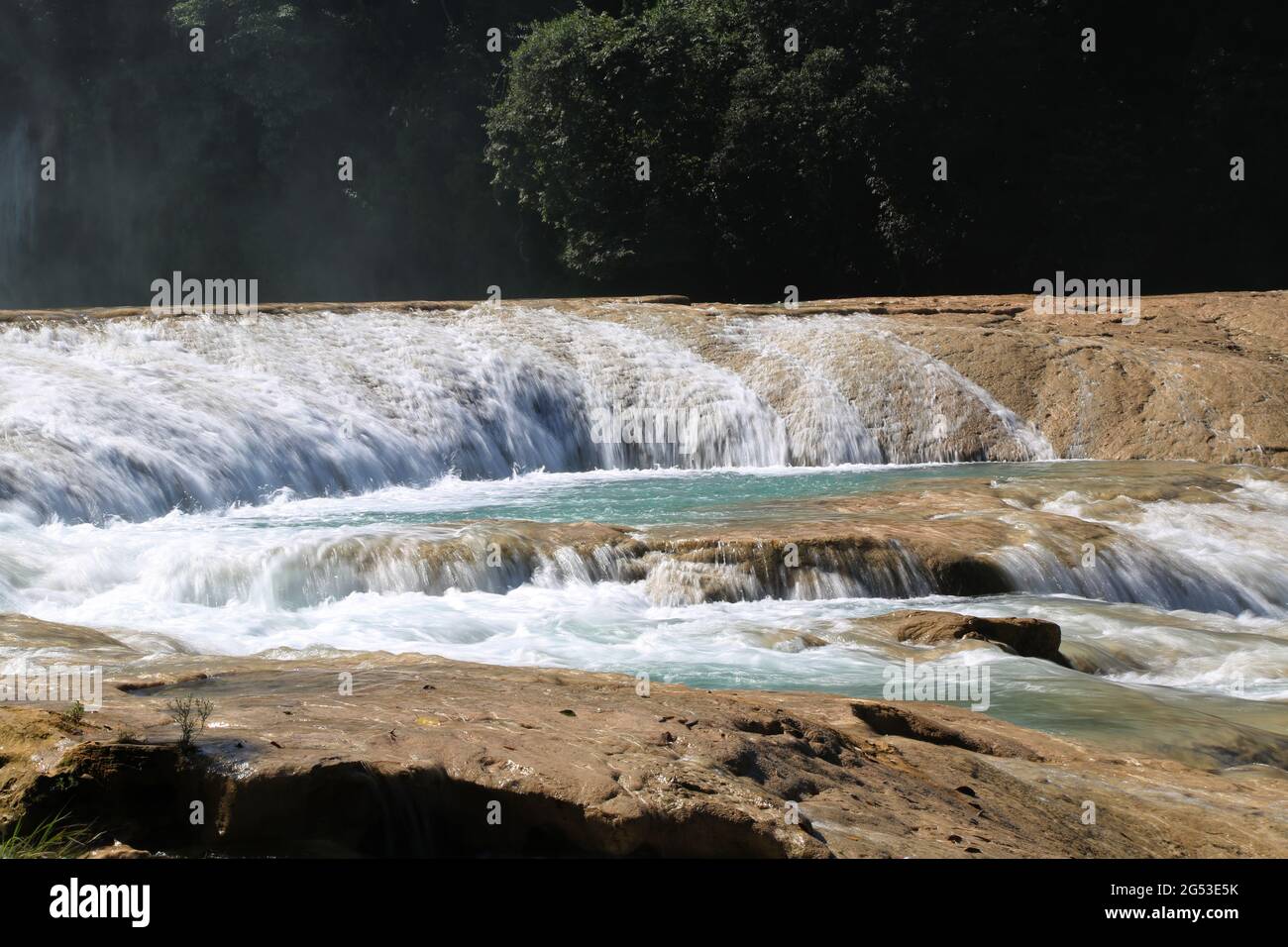 Waterfalls in Agua Azul National Park, Mexico Stock Photo - Alamy