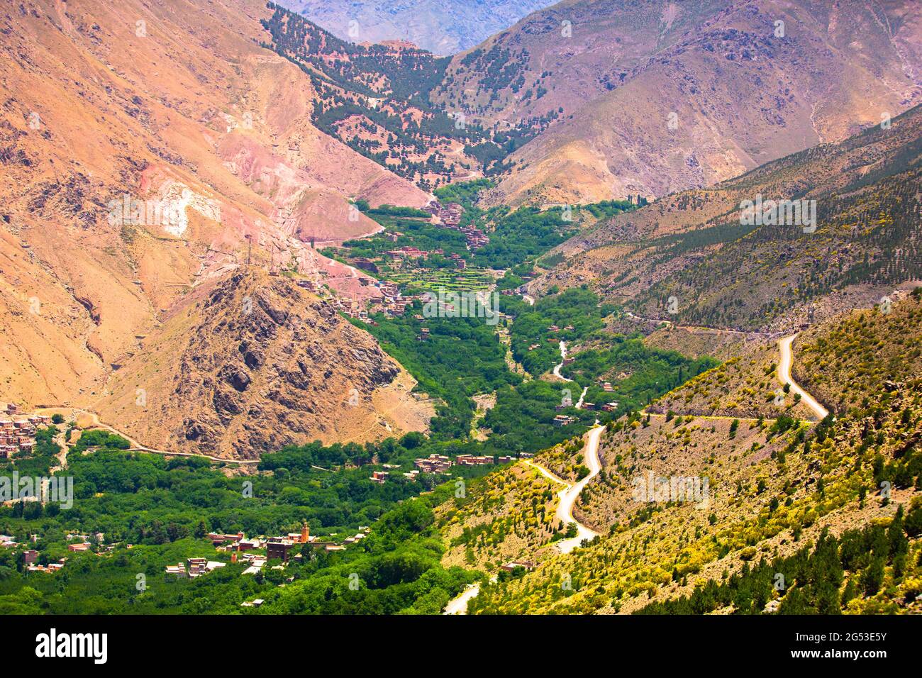 The beautiful valley of Imlil between the atlas mountains in Morocco ...