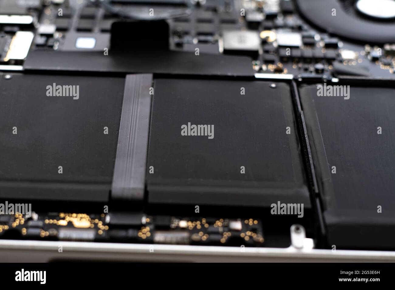 inside the mobile laptop computer with li-ion battery, rechargable ...