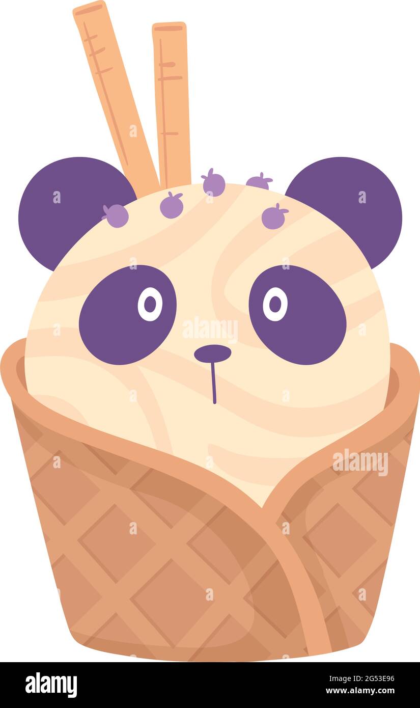 panda ice cream Stock Vector Image & Art - Alamy