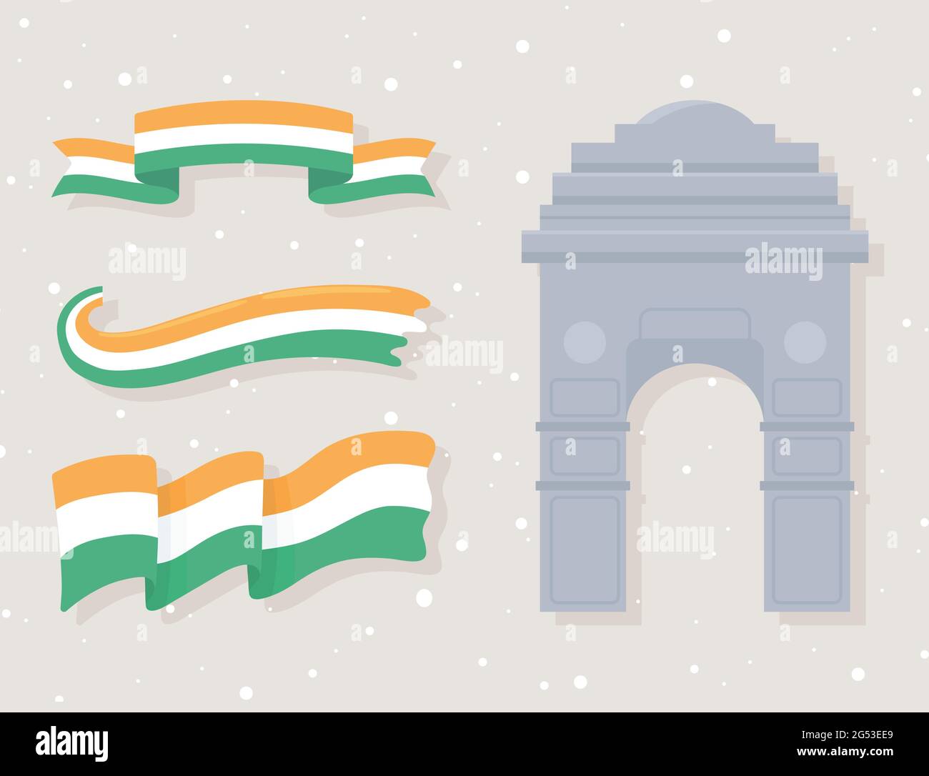 indian flags and gate Stock Vector Image & Art - Alamy