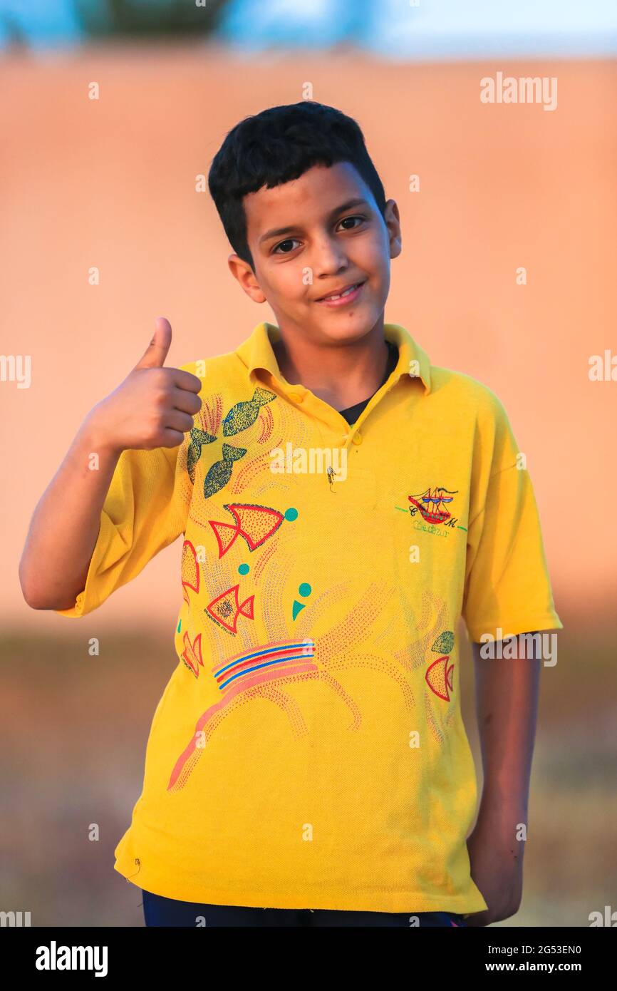Marrakech, Morocco - 03 MAY 2021 : Moroccan young boy posing in ...