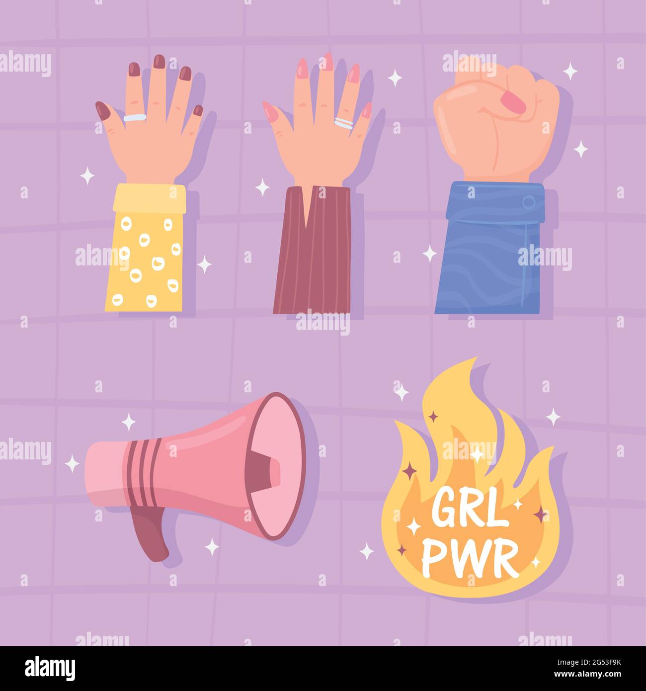 girl power cartoon Stock Vector Image & Art - Alamy