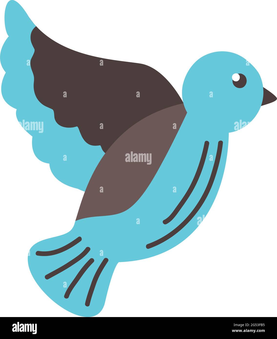 blue bird cartoon on white background Stock Vector Image & Art - Alamy