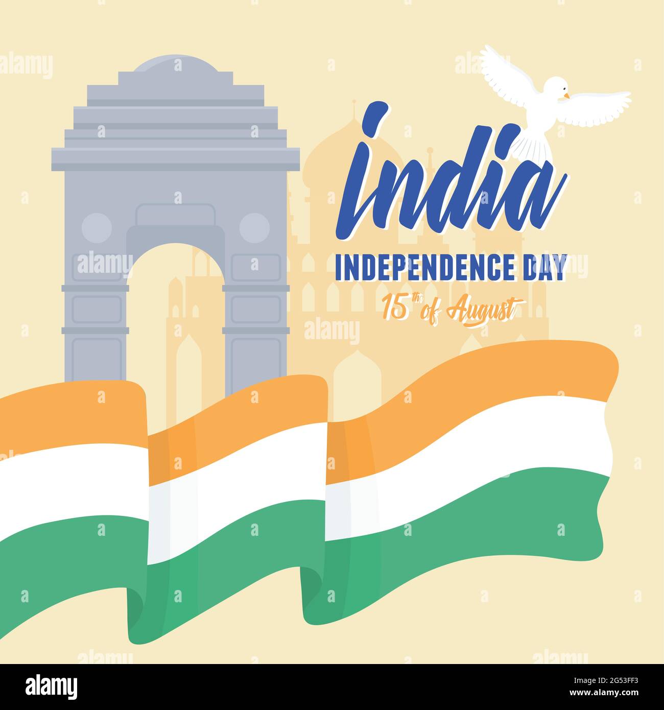 india independence invitation Stock Vector Image & Art - Alamy