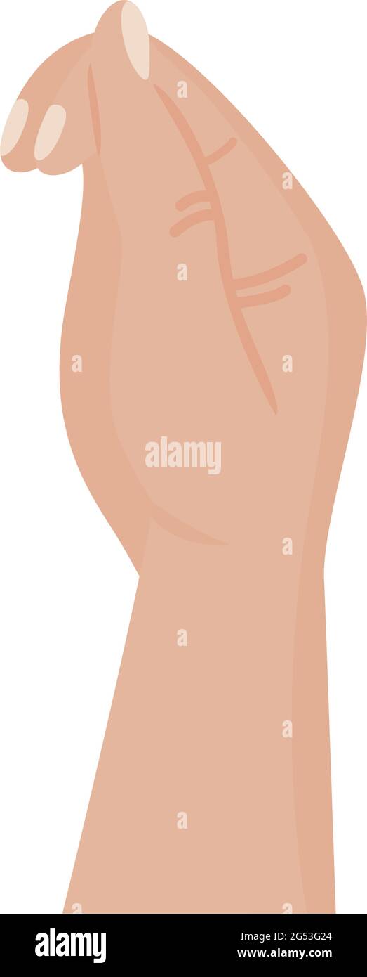 human hand by side on white background Stock Vector Image & Art - Alamy