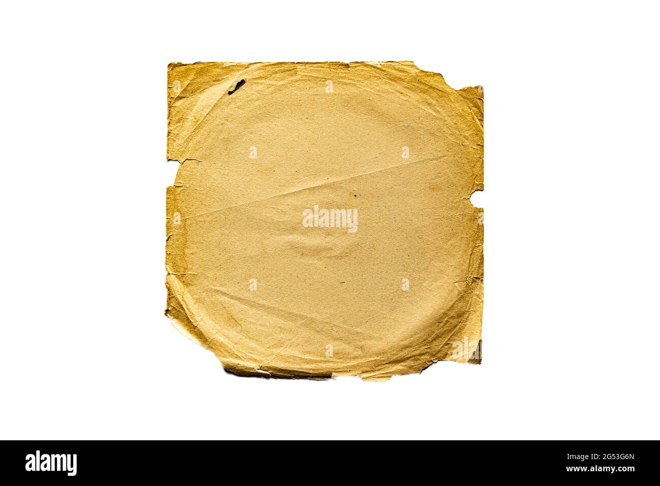 old piece of crumpled ancient paper isolated texture Stock Photo - Alamy