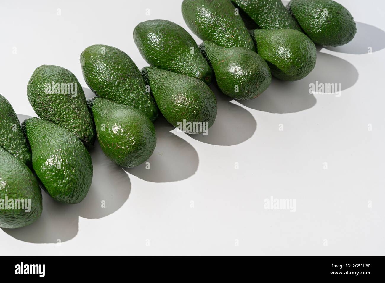 the avcado chain cretive flat lay idea isolated on the table with copy ...