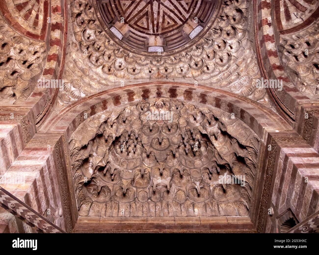 vaulting in vestibule, Sultan Hasan complex, Cairo, Egypt Stock Photo ...
