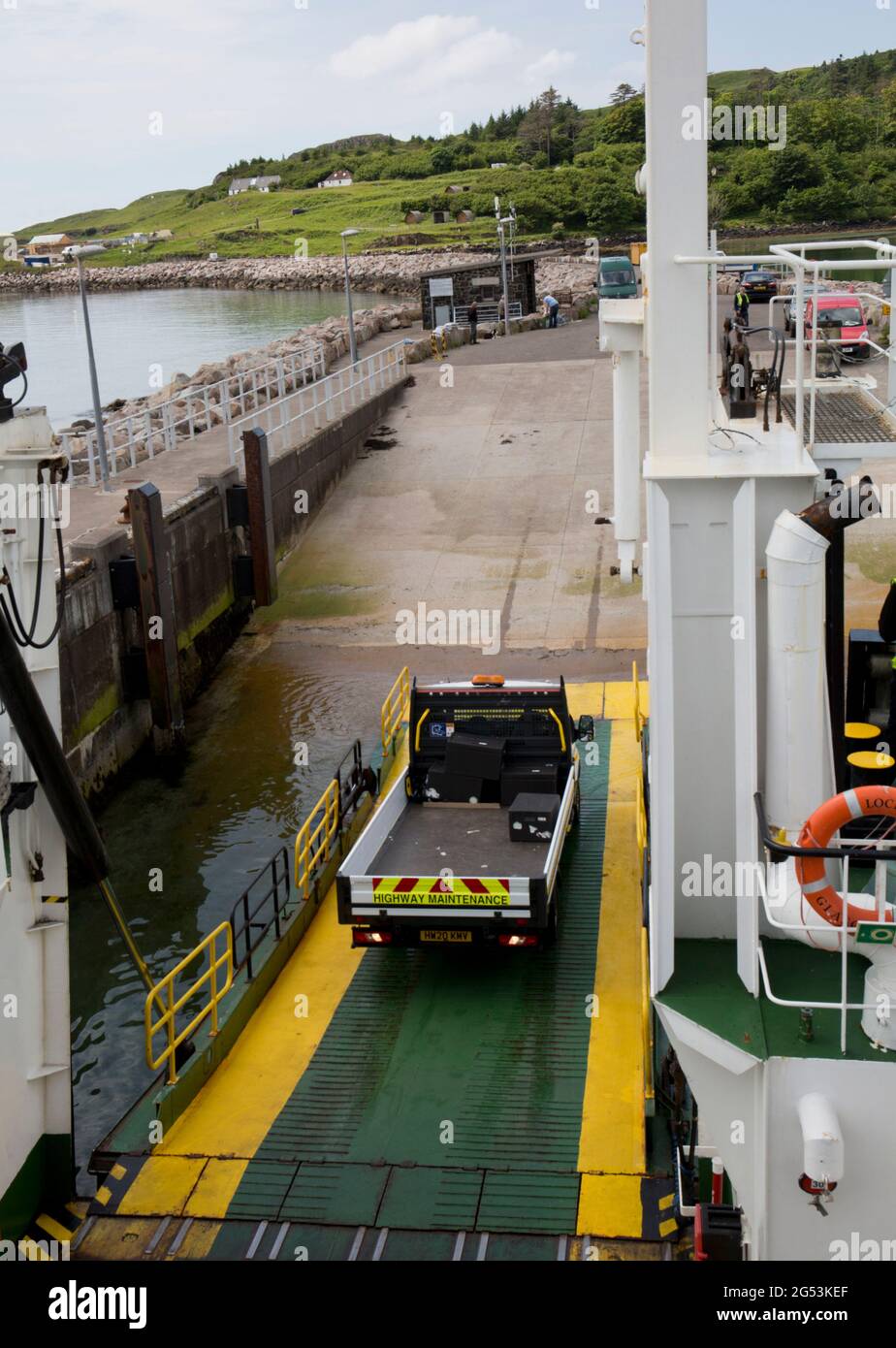 Loch Nevis Ferry at Eigg Pier, Isle of Eigg, Scotland Stock Photo - Alamy