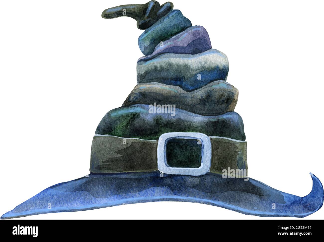 Watercolor clipart illustration with magic witch hat. High quality ...