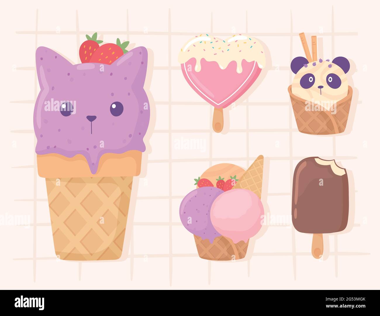 ice cream cartoon Stock Vector Image & Art - Alamy