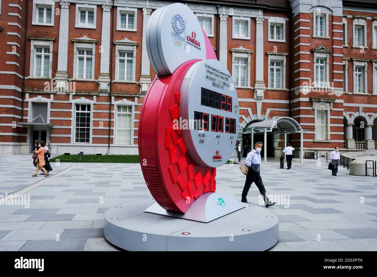 The countdown clock for the Tokyo 2020 Olympic Games displays 29 days ...