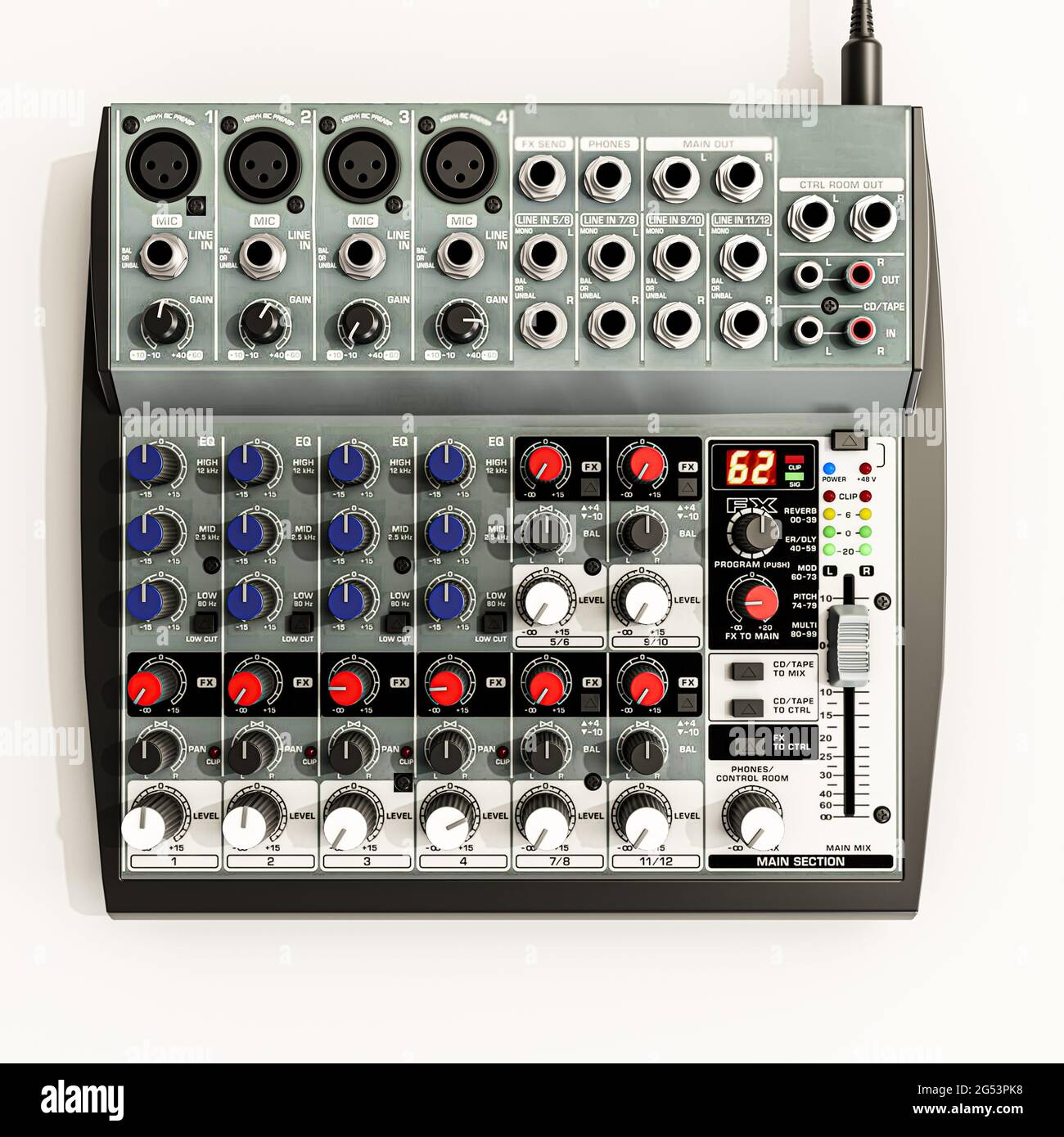 music mixer isolated on white background 3d illustration Stock Photo ...