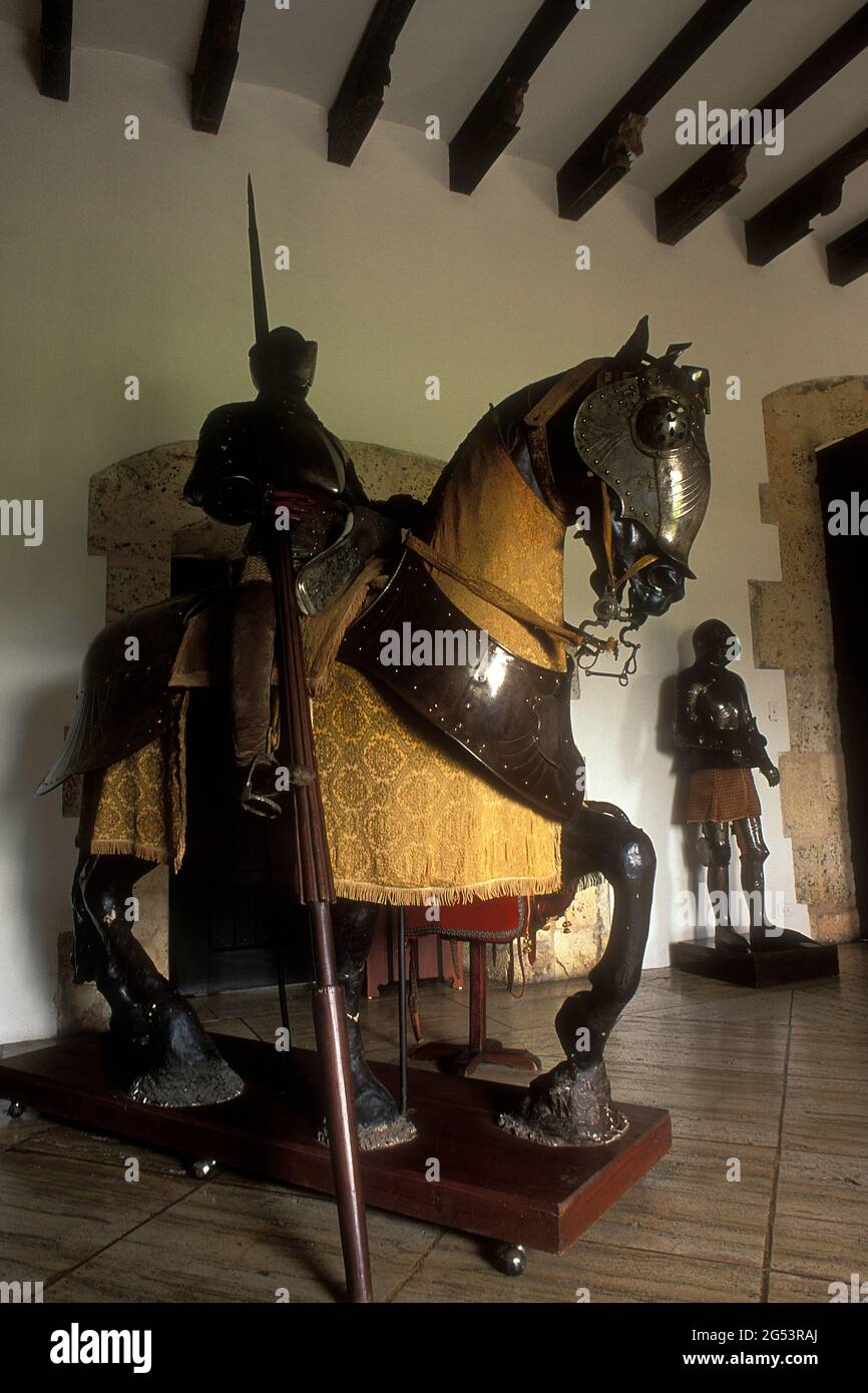 Interior of the Alcazar de Don Diego Colon, the Castle of Don Diego ...