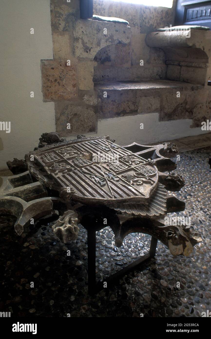Original Columbus Crest in the Alcazar de Don Diego Colon, Castle Don ...