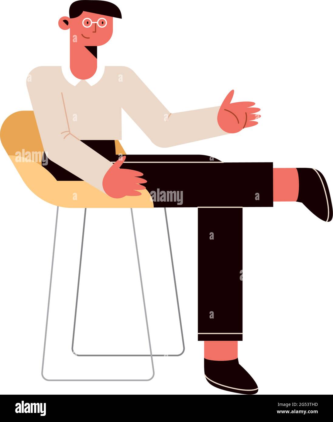 man on chair, person human people Stock Vector Image & Art - Alamy
