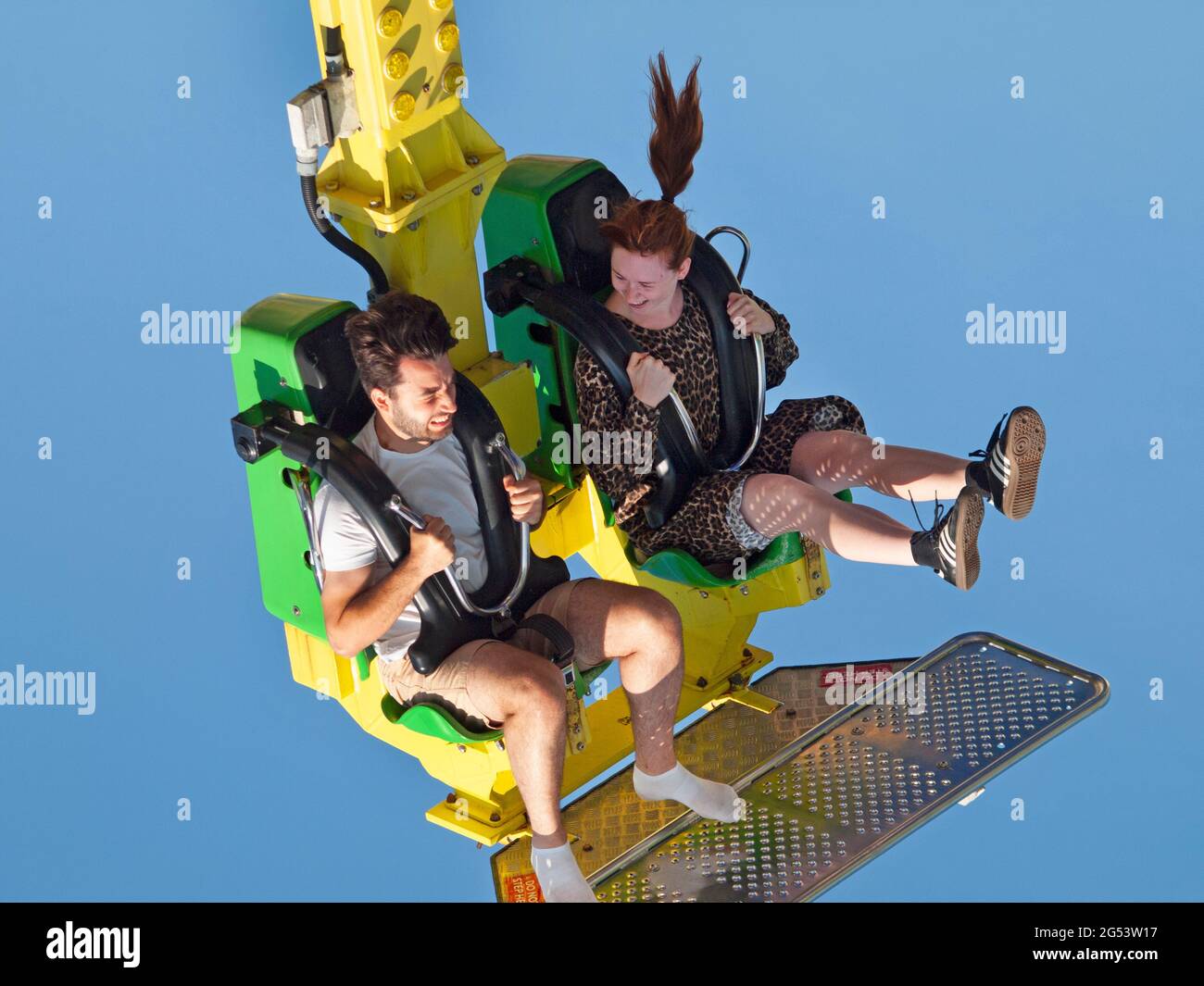 An exhilarating ride on Brighton Palace Pier Stock Photo - Alamy