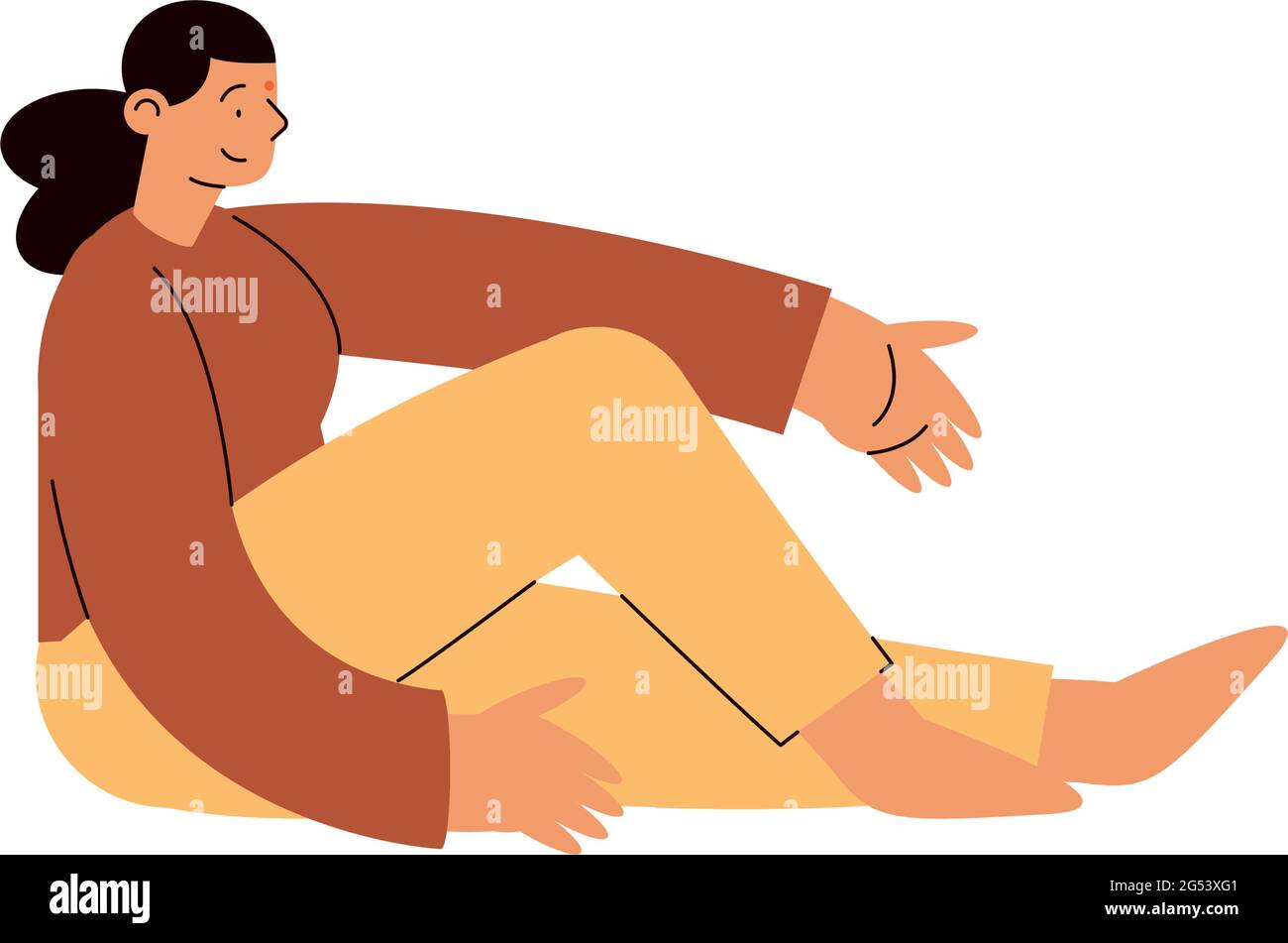 woman avatar sitting, girl female person Stock Vector Image & Art - Alamy