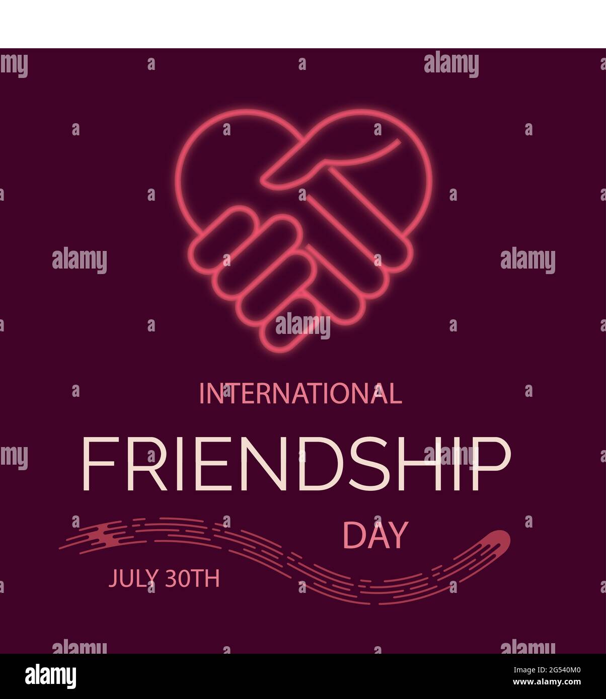 Vectorial image with a heart formed by two hands on maroon background ...