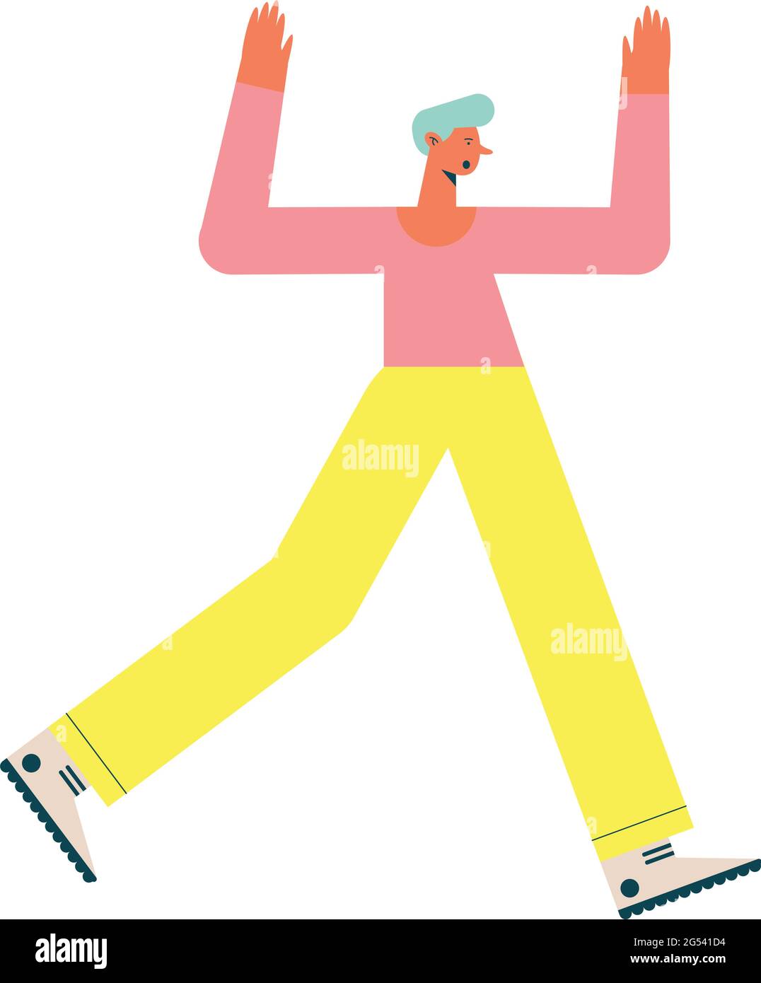 man cartoon with hands up, person human people Stock Vector Image & Art ...