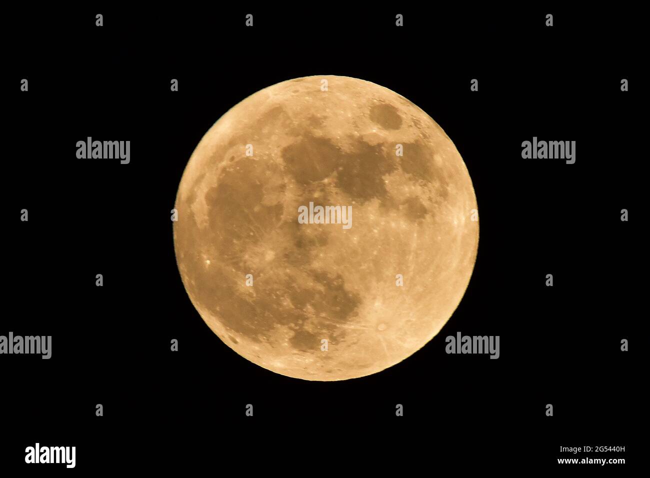 Nagaon. 24th June, 2021. Photo taken on June 24, 2021 shows a full moon ...