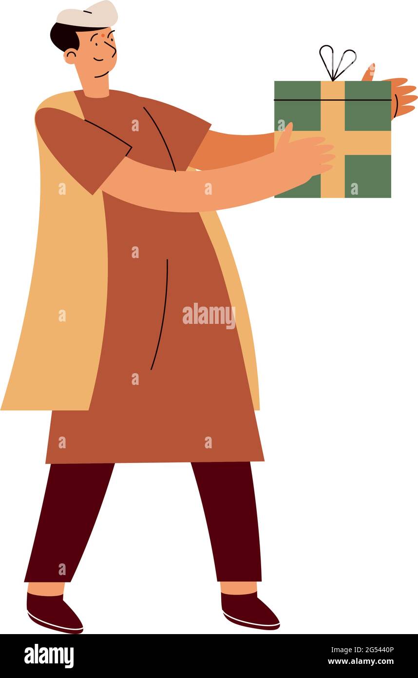 Indian man gift Stock Vector Images - Alamy