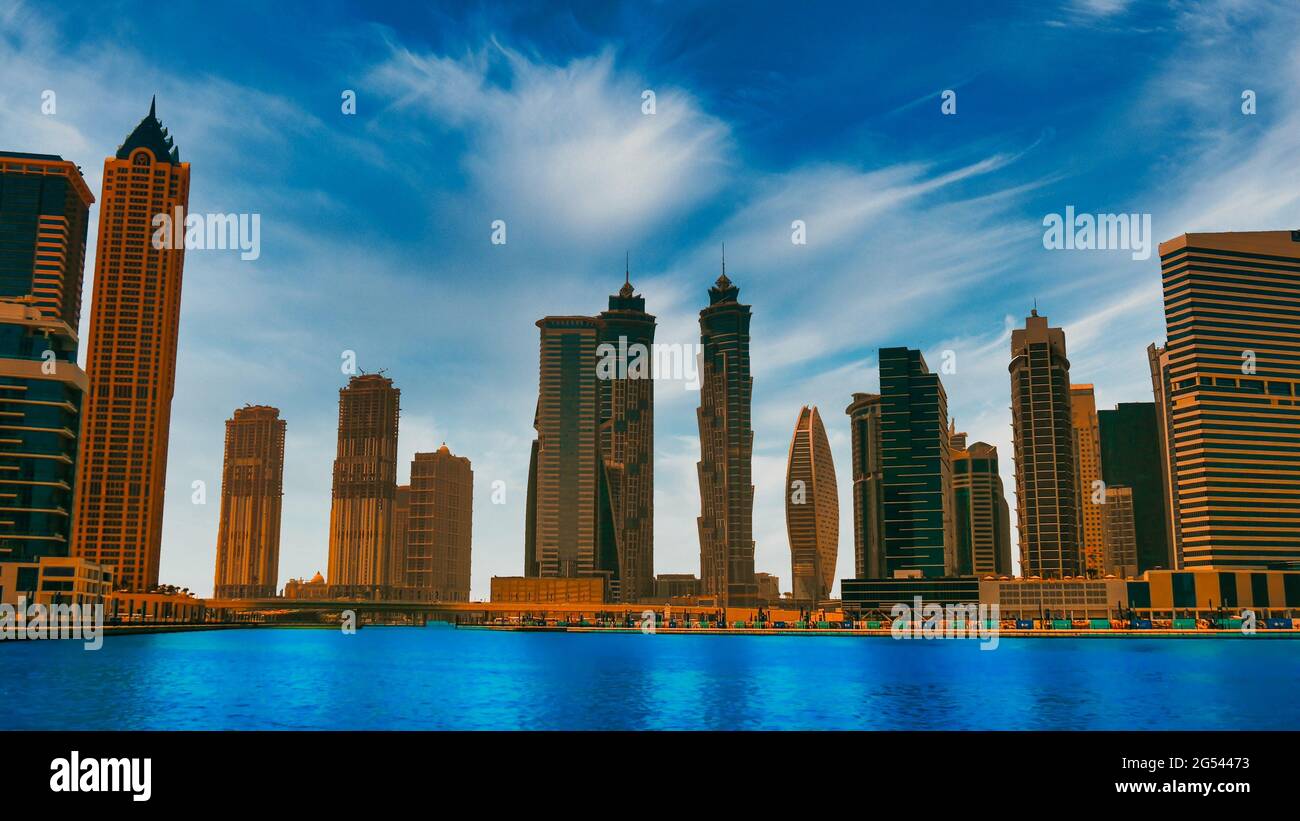 Amazing cityscape of Dubai, UAE Stock Photo - Alamy