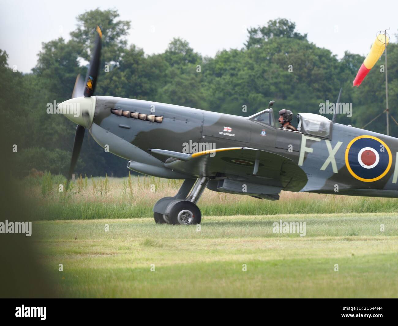 Headcorn, Kent, UK. 25th June, 2021. Two Spitfires seen at the Battle ...