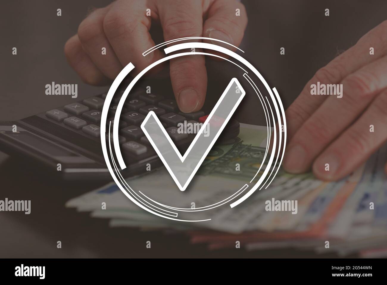 Validation concept illustrated by a picture on background Stock Photo ...