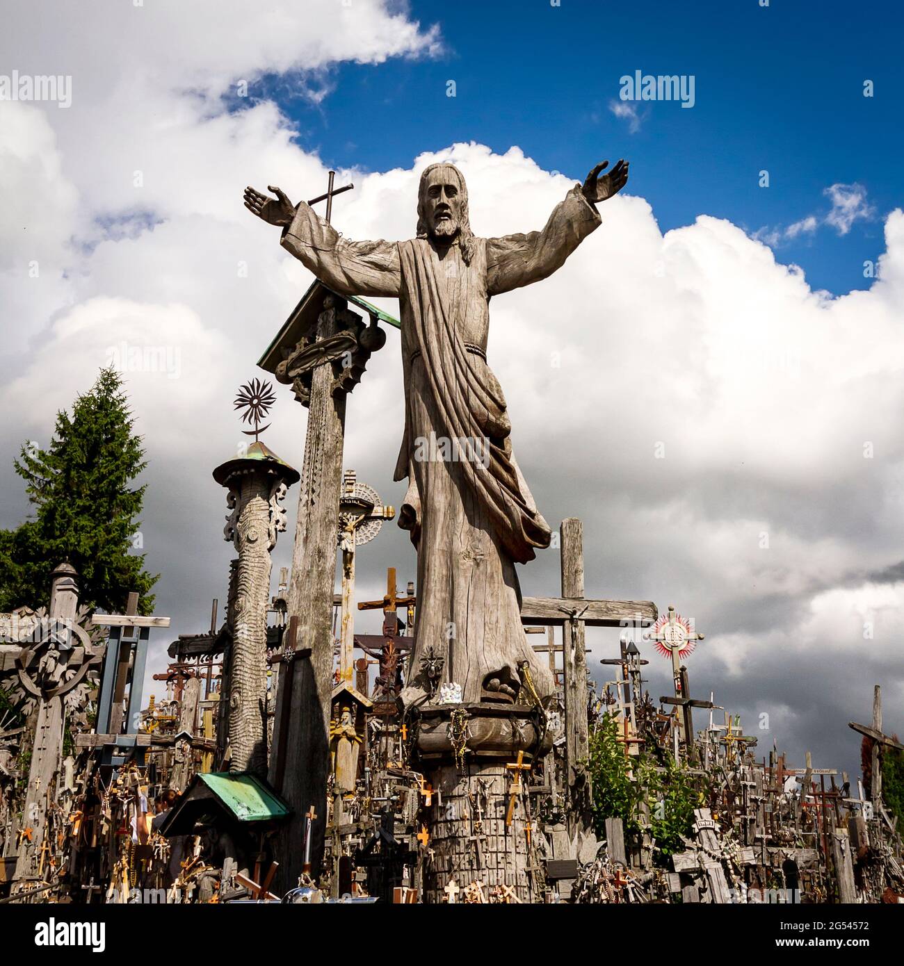 SIAULIAI, LITHUANIA - CIRCA JULY 2013 - Hill of Crosses a famous site ...