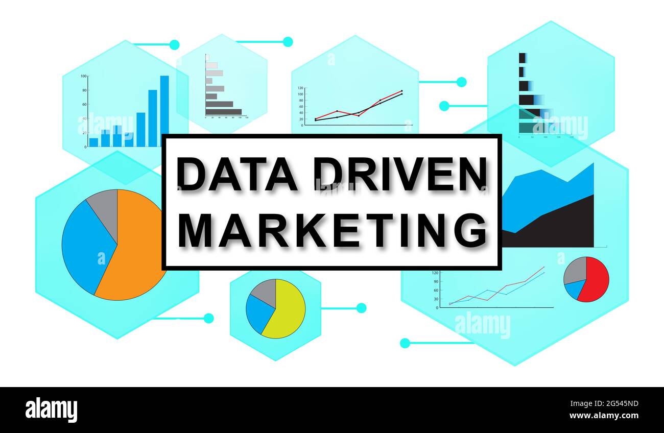 Illustration of a data driven marketing concept Stock Photo - Alamy