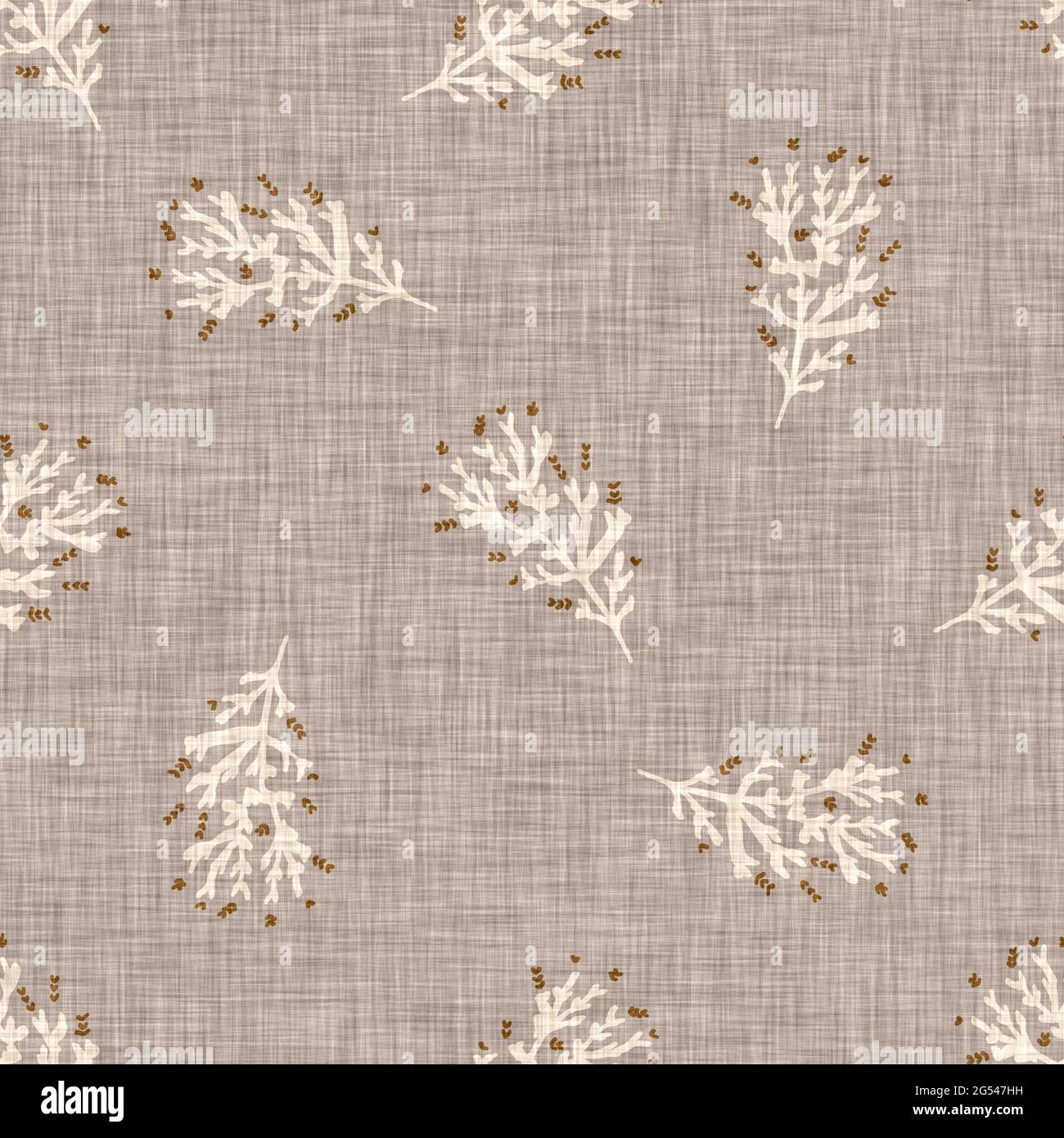 Seamless minimalist doodle flower pattern background. Calm two tone ...