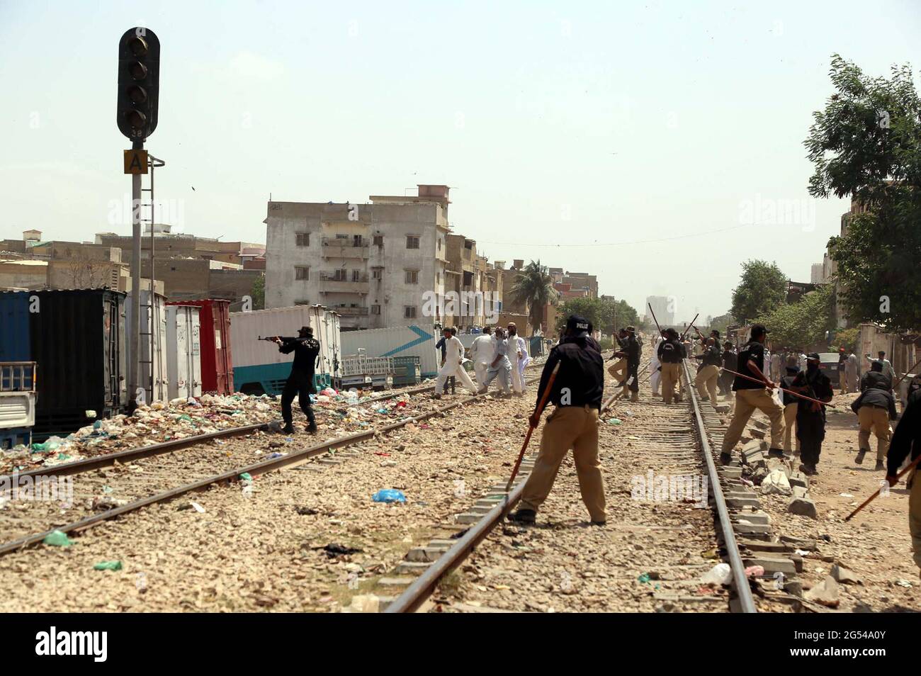 Police staffs restore baton charge, fire and arresting elements, who ...