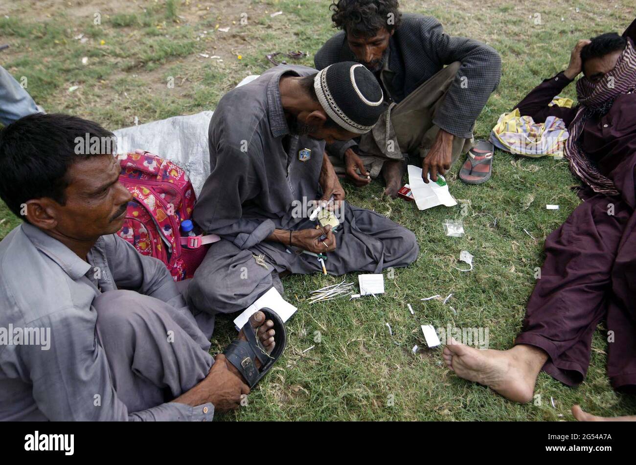 Drug-addicts are taking drugs openly at public area, needs the ...