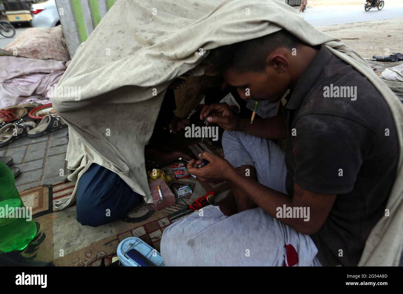 Drug-addicts are taking drugs openly at public area, needs the ...