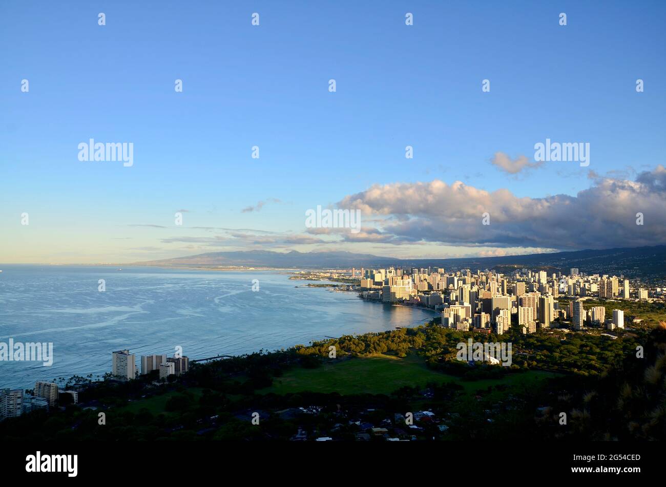 Diamond Head view Honolulu Hawaii Stock Photo - Alamy