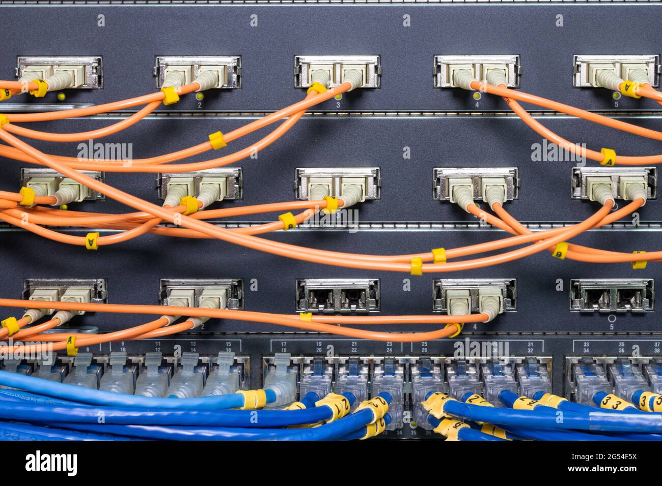 The network cables to connect the port of a switch to connect internet ...
