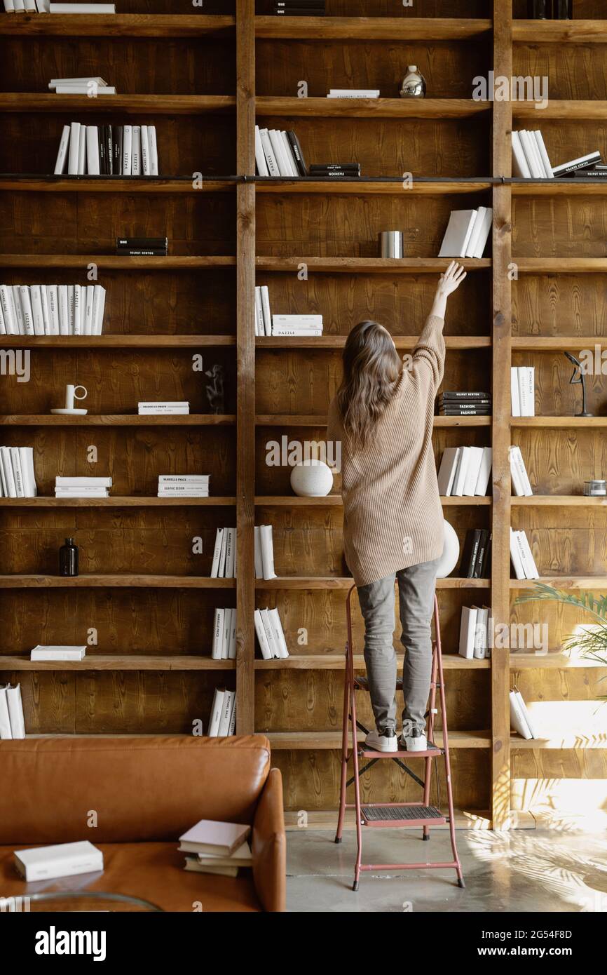 Girl On Library Ladder High Resolution Stock Photography and Images - Alamy