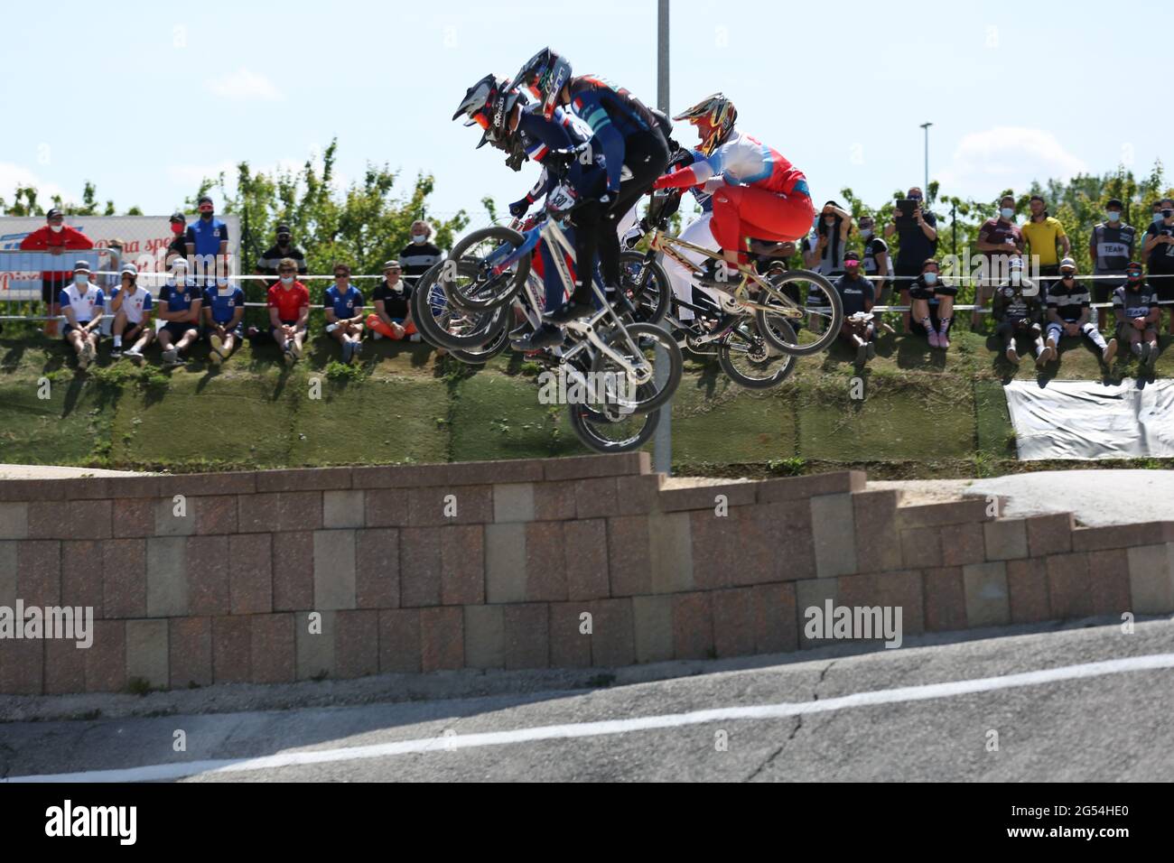 Men Elite riders compete in the UCI BMX Supercross World Cup Round 1 at ...